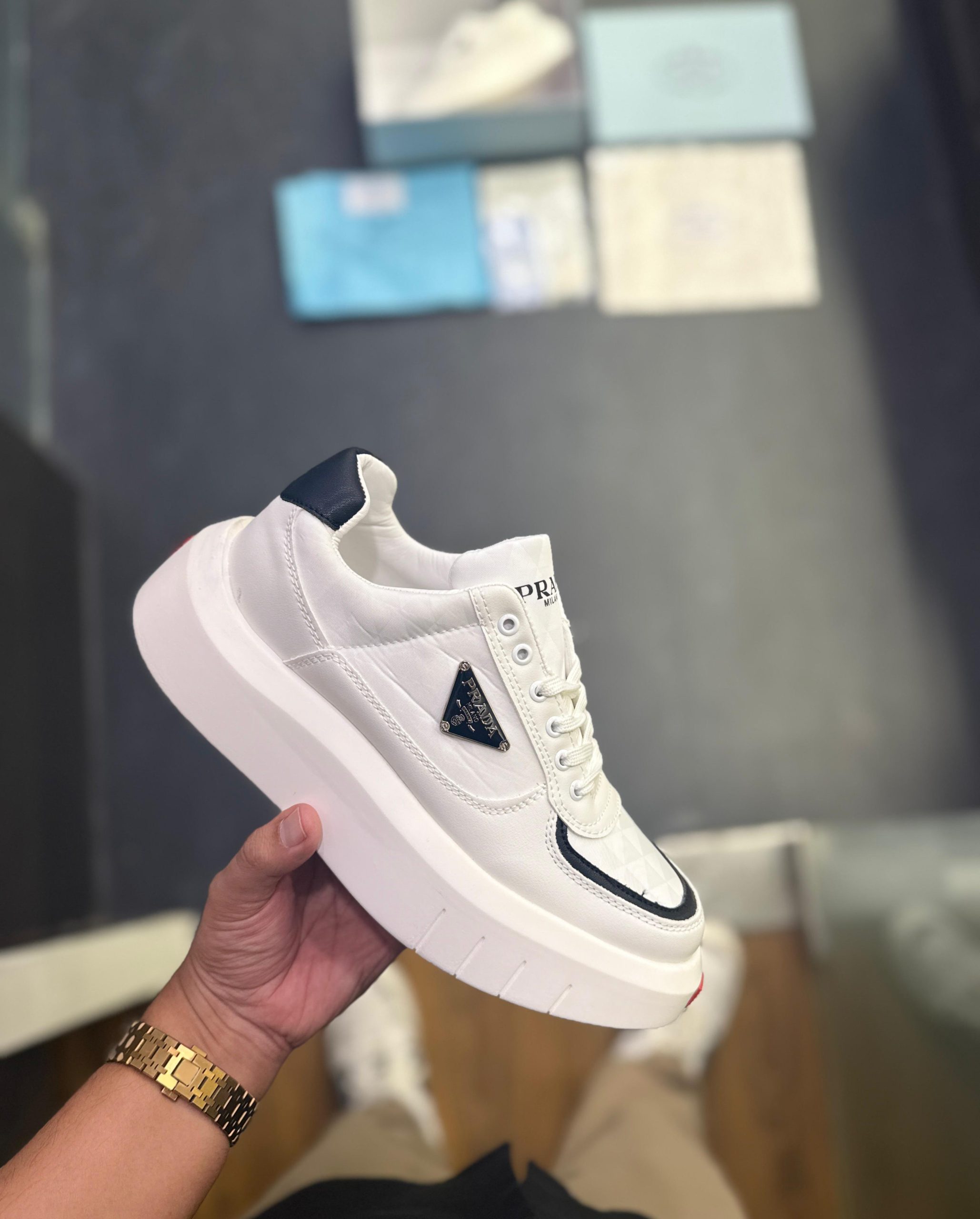 First Copy Prada Milan Sneaker – Premium Imported Quality