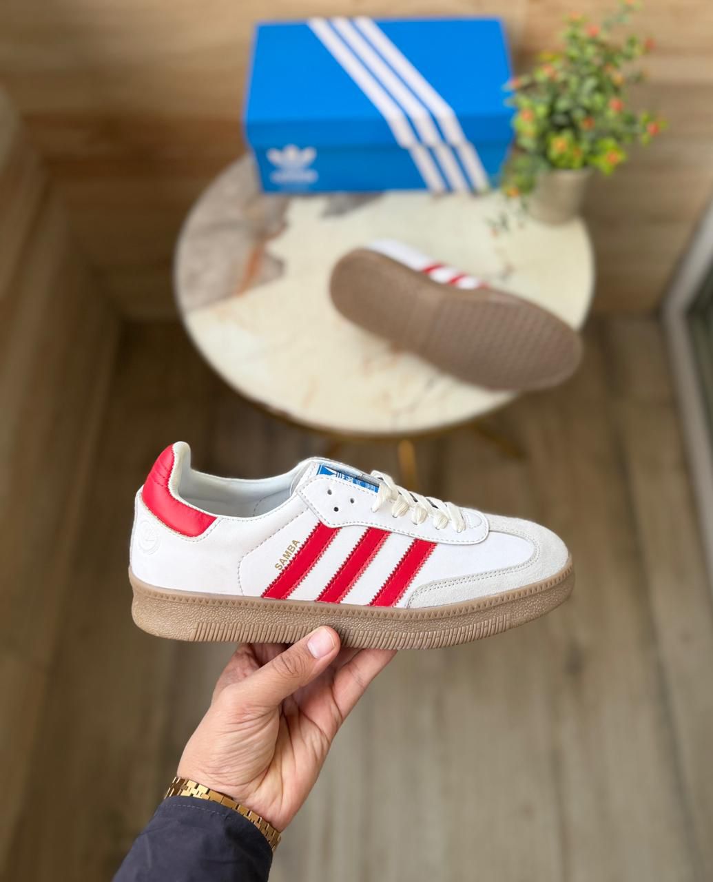 First Copy Adidas Originals Samba White Red XLG